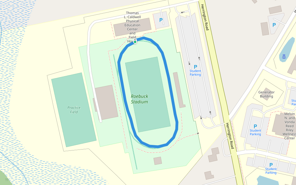 Roebuck Stadium in North Carolina | Walking Map
