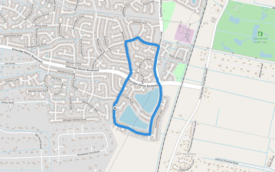 Emerald Lakes Park in Virginia | Walking Map