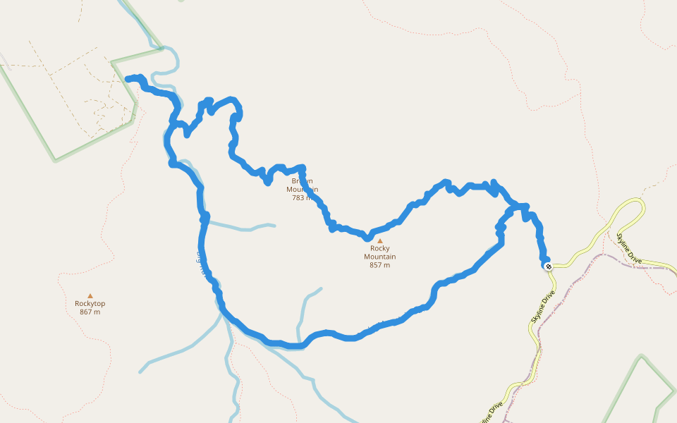 Montaña rocosa Ruta de senderismo - Free Union, Virginia, Estados ...