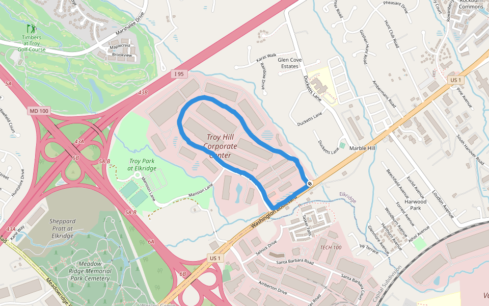 Troy Hill Corporate Center in Maryland | Walking Map