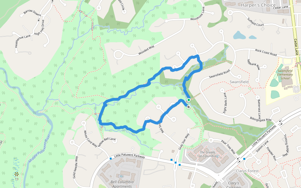 Middle Patuxent Environmental Area in Maryland | Walking Map