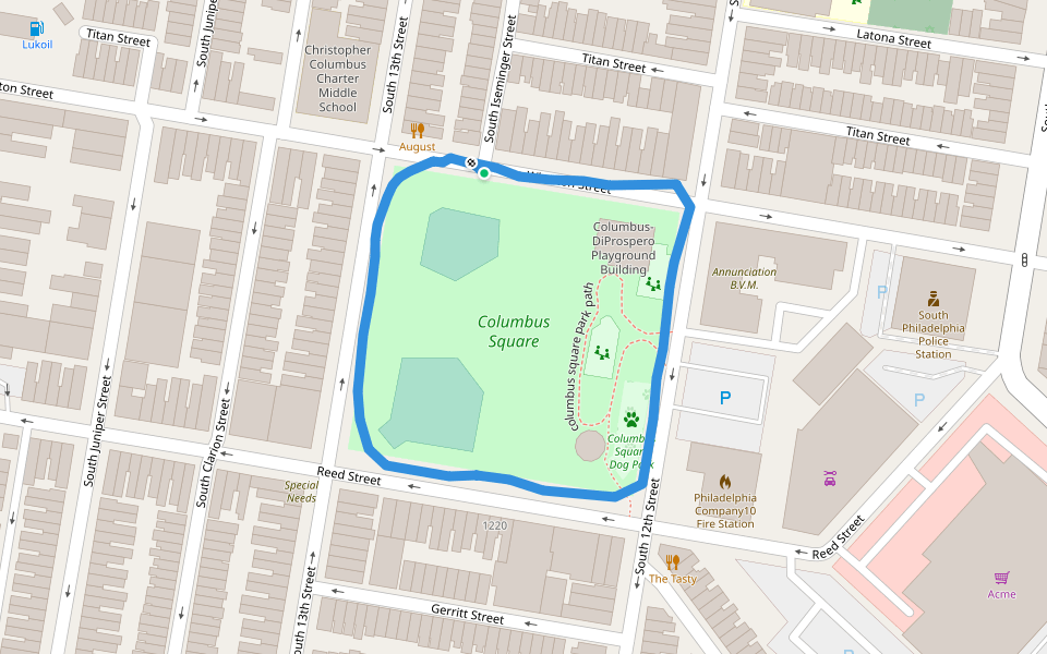 Columbus Square Walking And Running Trail - Philadelphia, Pennsylvania ...