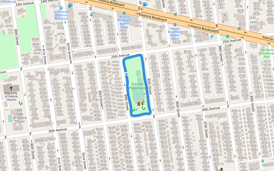 Gorman Playground in New York | Walking Map