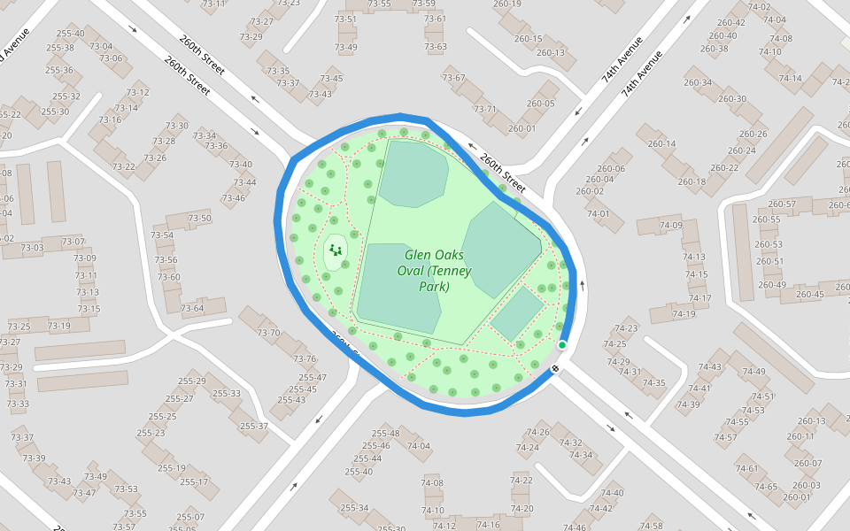 Glen Oaks Oval (Tenney Park) in New York | Walking Map