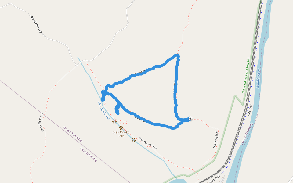 Overlook Trail in Pennsylvania | Walking Map