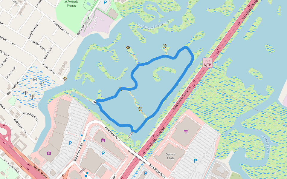 Saw Mill Creek Canoe Trail Walking and Running - Secaucus, New Jersey, USA | Pacer