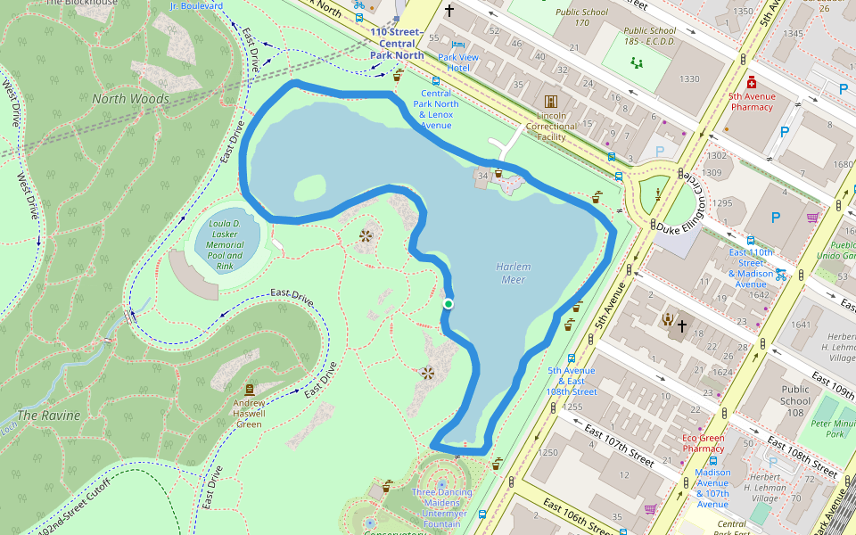 Central Park New York City Walking Map
