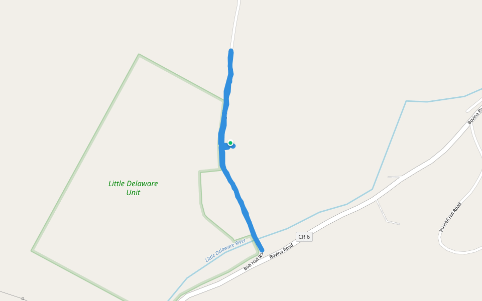 Little Delaware Unit - Bob Hall Road in New York | Walking Map