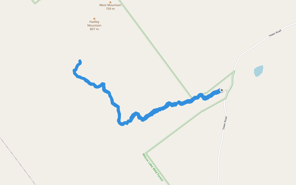 Hadley Mountain Trail in New York | Walking Map
