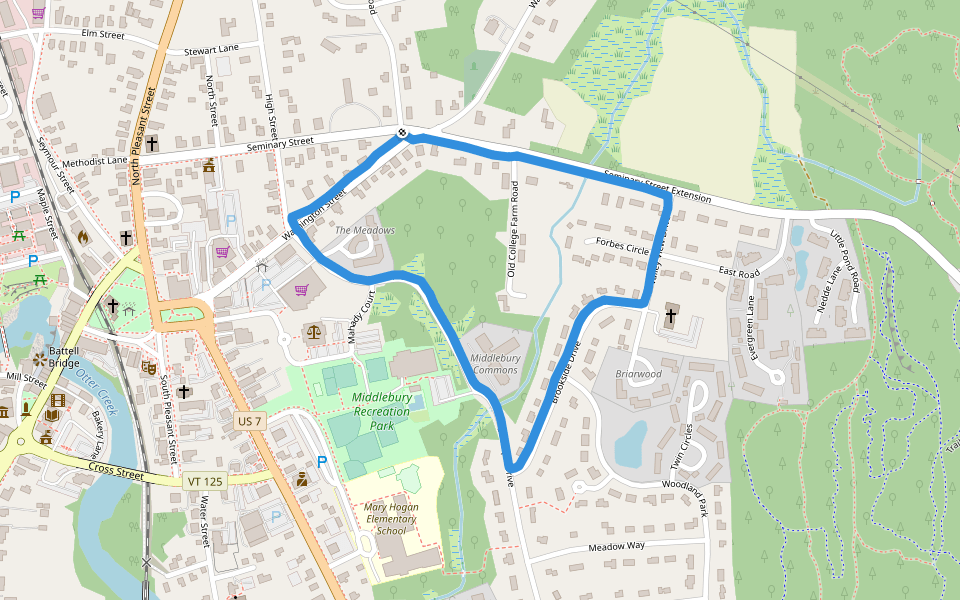 Middlebury Recreation Park in Vermont | Walking Map