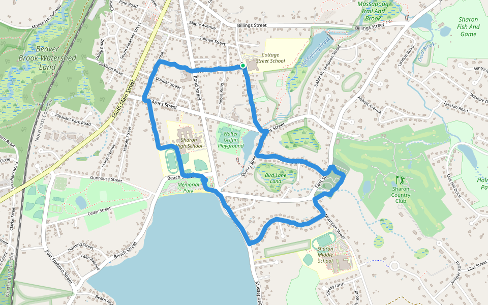 Lake Massapoag in Massachusetts | Walking Map