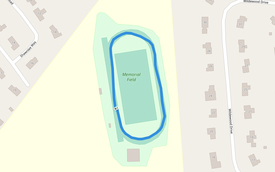 Memorial Field in Massachusetts | Walking Map