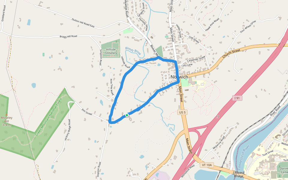 Norwich in Vermont | Walking Map