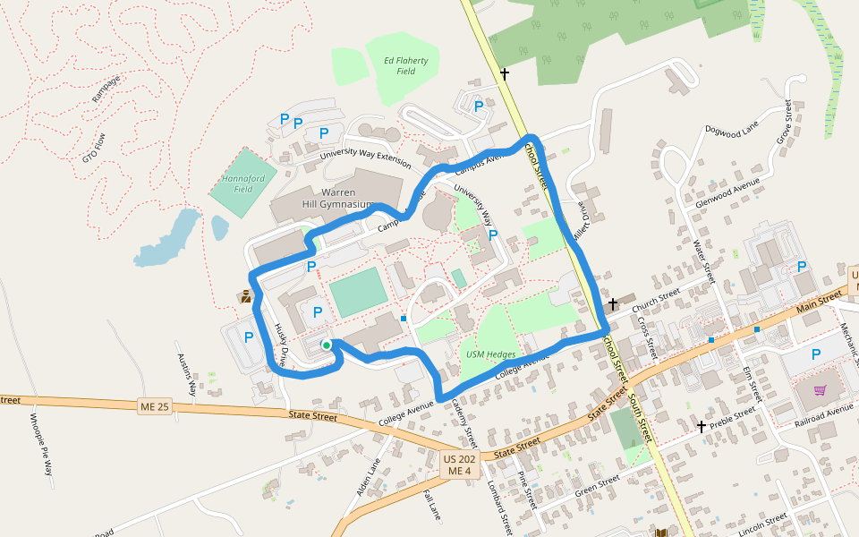 USM Hedges Walking And Running Trail - Gorham, Maine | Pacer