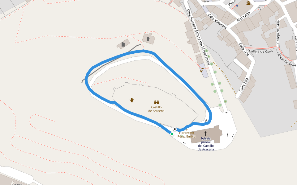 Castelo de Aracena in Andalucía | Walking Map