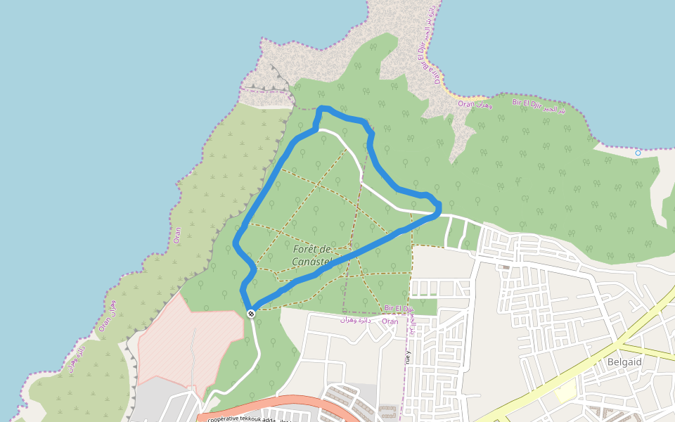 Canastel Forest in Oran Province | Walking Map
