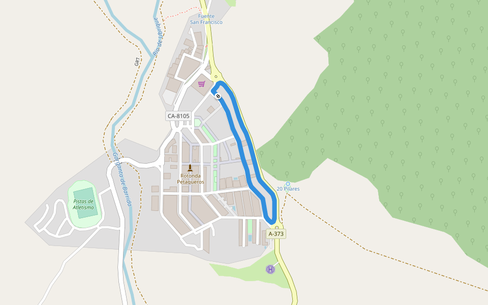 Developable area in Andalucía | Walking Map