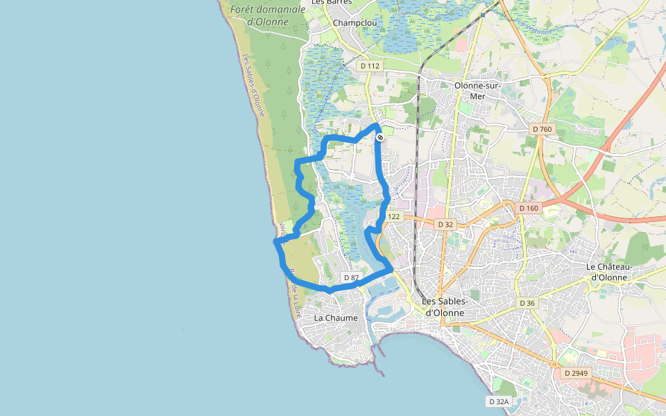 Bay of Biscay - Gulf of Gascogne in Pays de la Loire | Walking Map