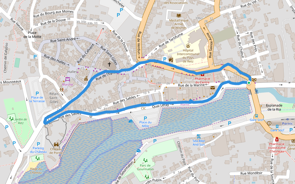 Place Jean Macé Walking And Running Trail - Pornic, Loire-Atlantique ...