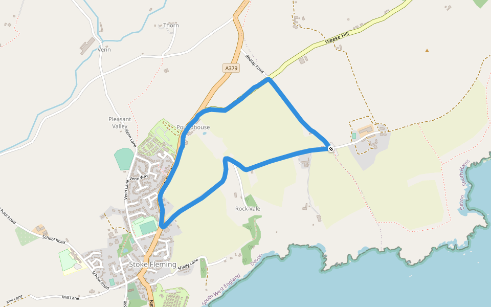 Rock Vale Walking And Running Trail - Stoke Fleming, Dartmouth, England ...