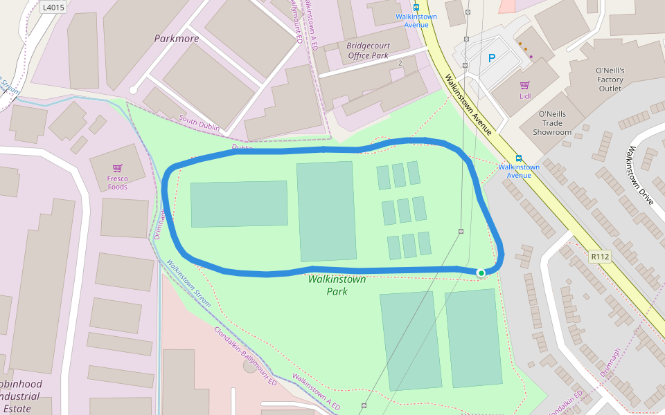 Walkinstown Park in County Dublin | Walking Map