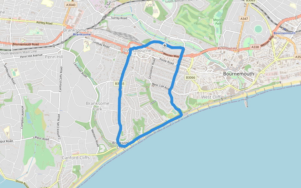 Middle Chine Walking And Running Trail - Bournemouth, England | Pacer