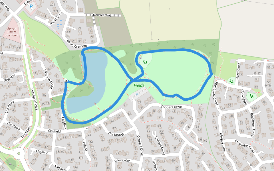 Brinsham Fields in England | Walking Map
