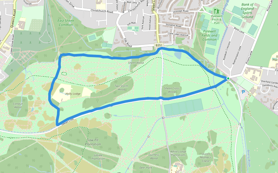 Richmond Park in England | Walking Map