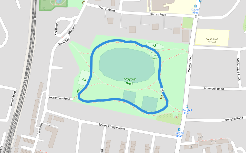 Mayow Park in England | Walking Map