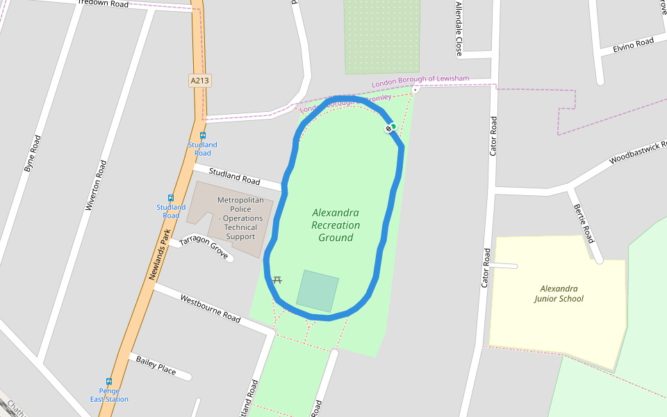 Alexandra Recreation Ground Sendero - Penge, Londres, Inglaterra | Pacer