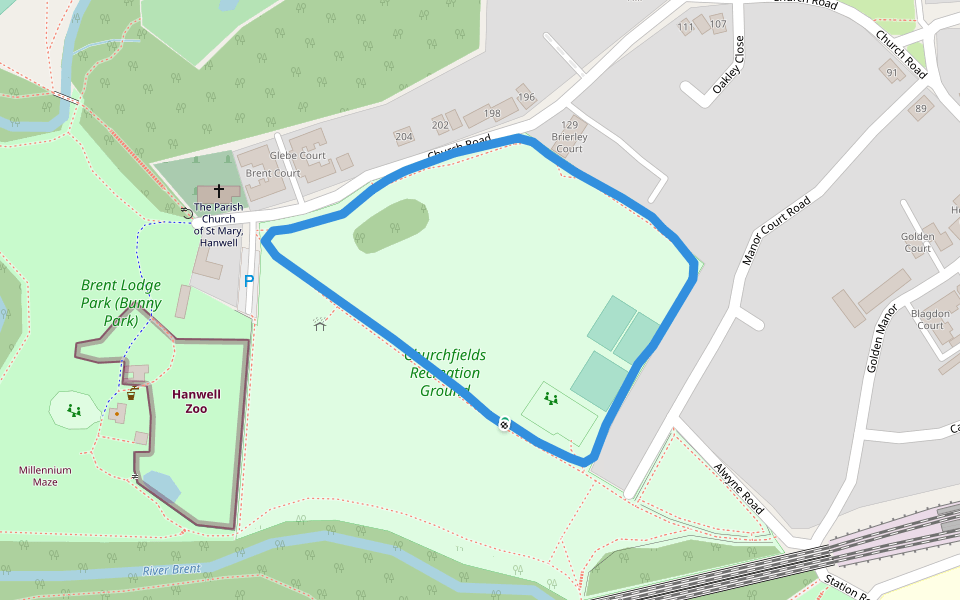 Churchfields Recreation Ground Walking And Running Trail - Hobbayne ...
