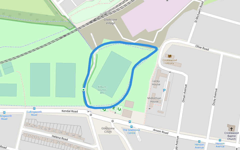 Gladstone Park in England | Walking Map