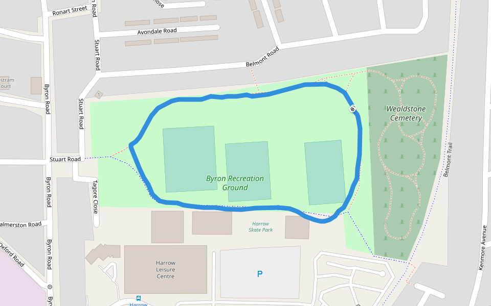 Byron Recreation Ground Walking And Running Trail - Marlborough, Harrow ...