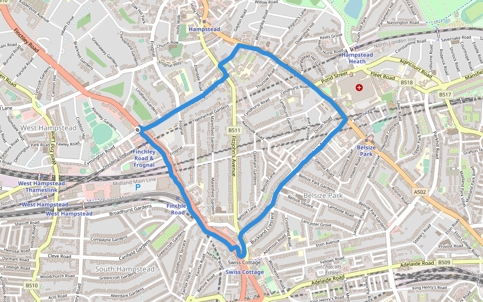 Premier Inn in England | Walking Map