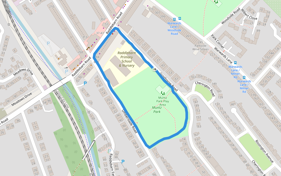 Muntz Park Walking and Running - Birmingham, England | Pacer