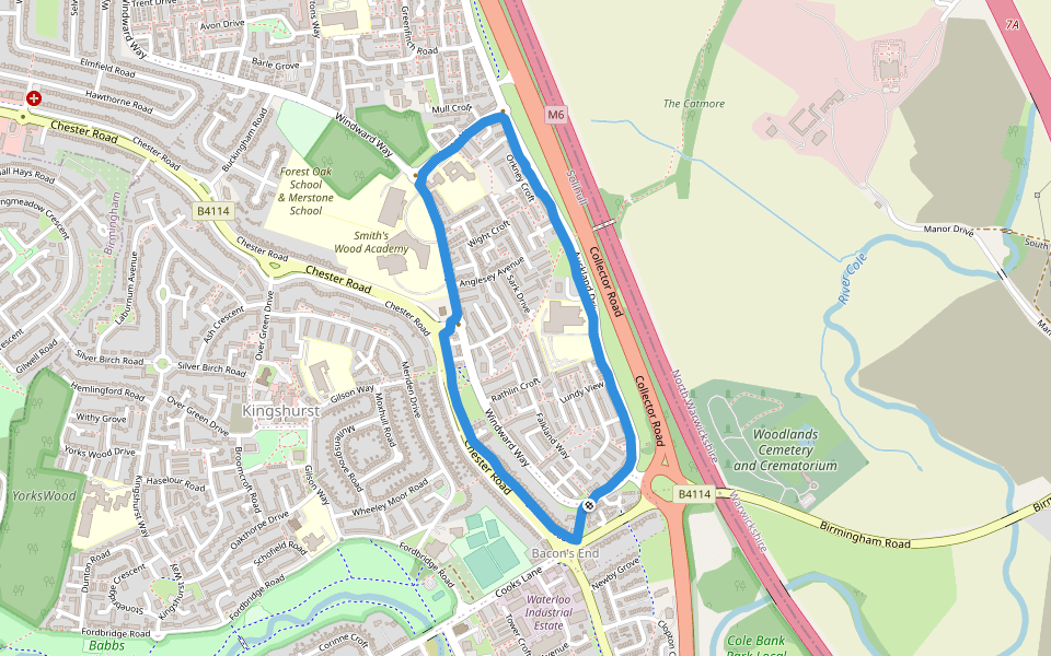 Solihull College Woodlands Campus in England | Walking Map