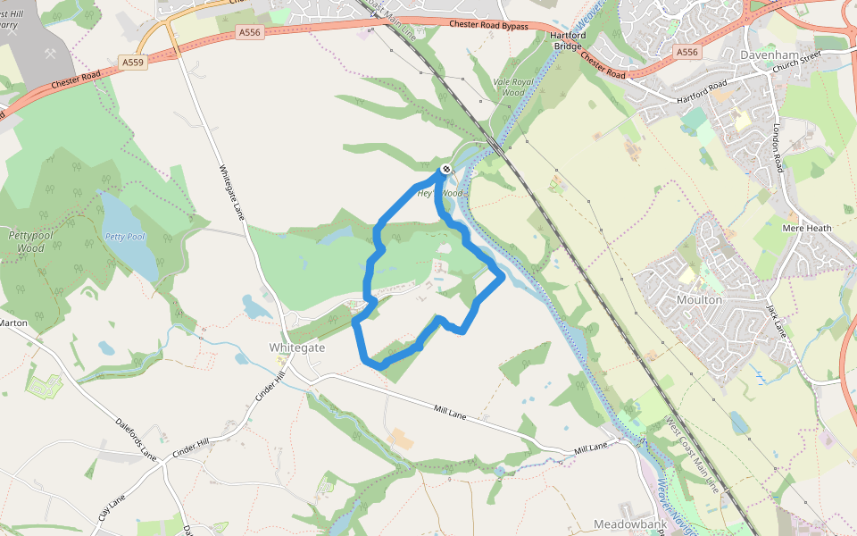 Hey's Wood in England | Walking Map