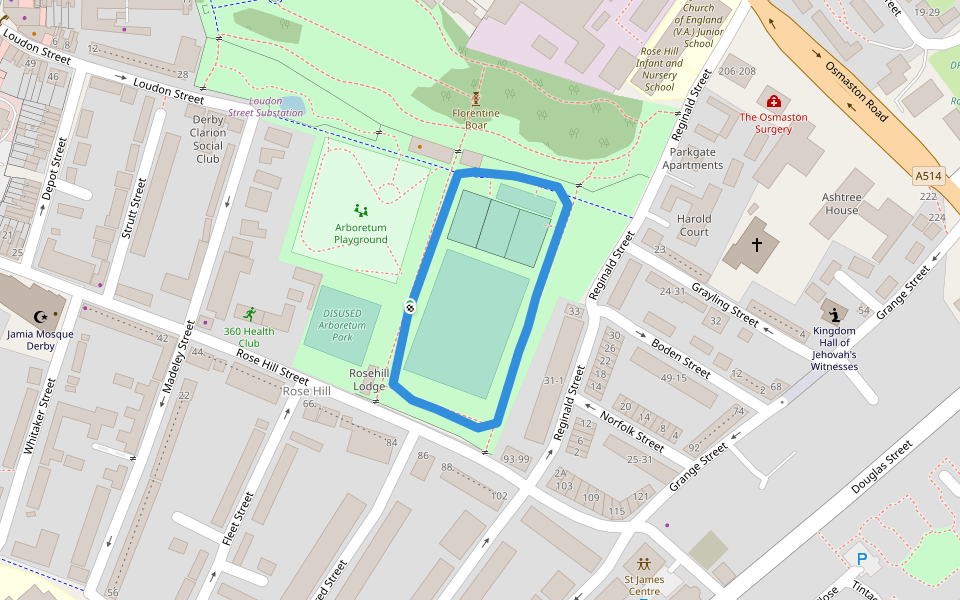 Arboretum Playground Walking And Running Trail - Derby, England | Pacer