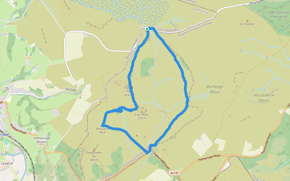 Carl Wark in England | Walking Map