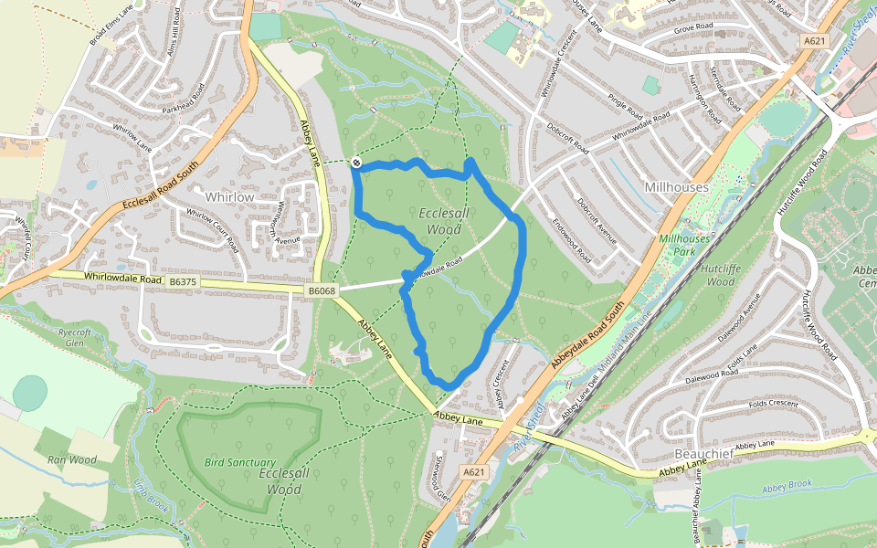 Ecclesall Wood in England | Walking Map