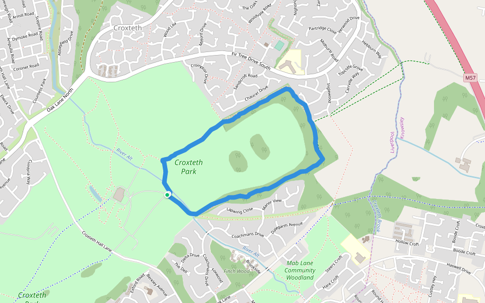Croxteth Park in England | Walking Map