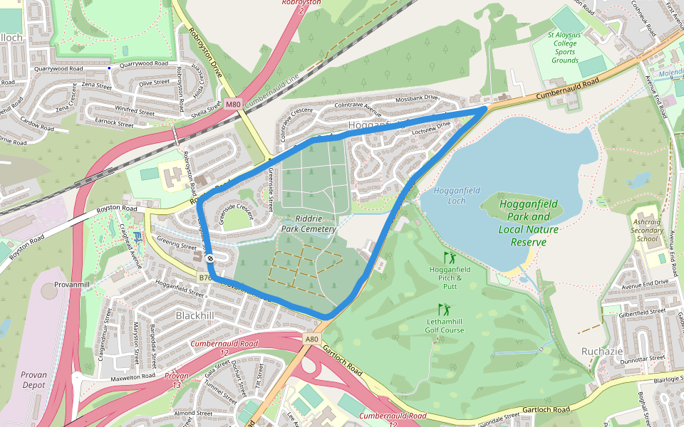 Hogganfield Park and Local Nature Reserve in Scotland | Walking Map