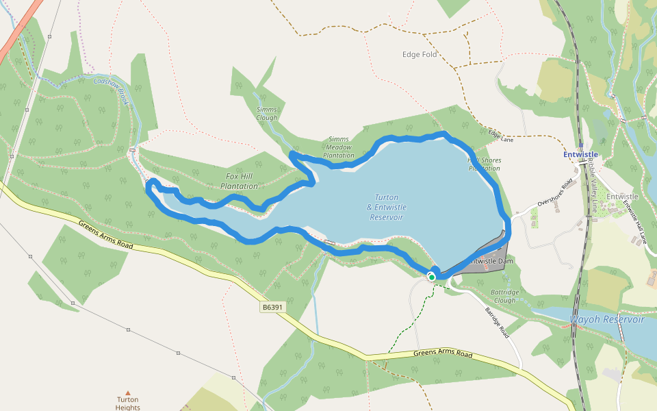 Turton & Entwistle Reservoir | Walking Map
