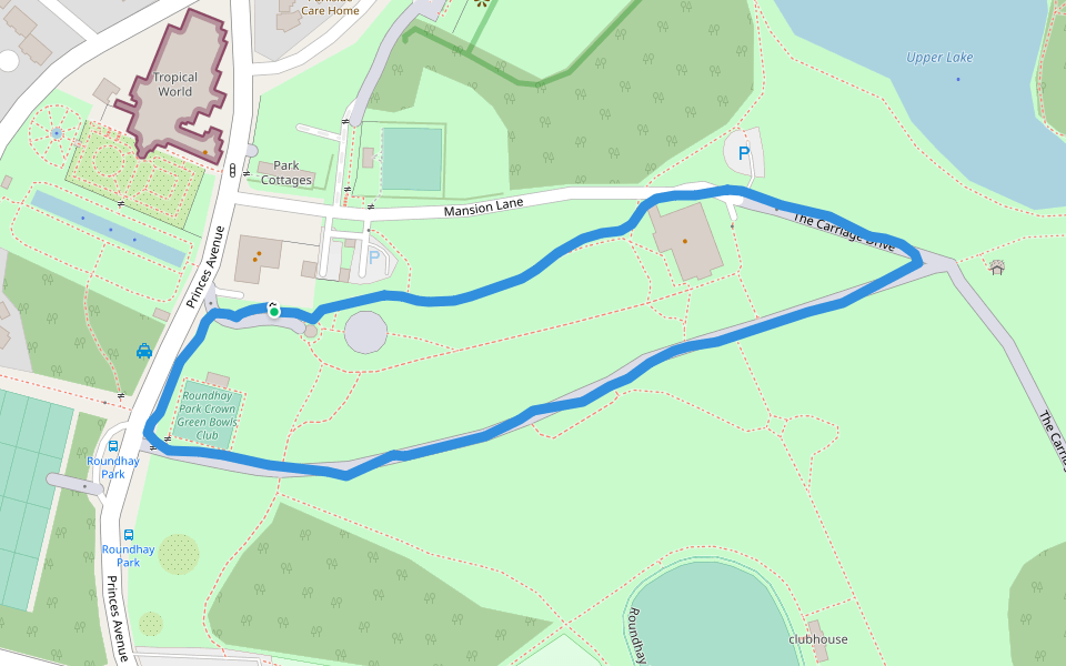 Roundhay Park in England | Walking Map