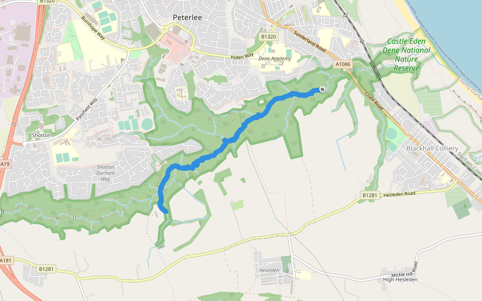 Castle Eden Dene National Nature Reserve in England | Walking Map