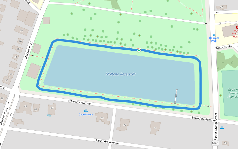 Molteno Reservoir in Western Cape | Walking Map