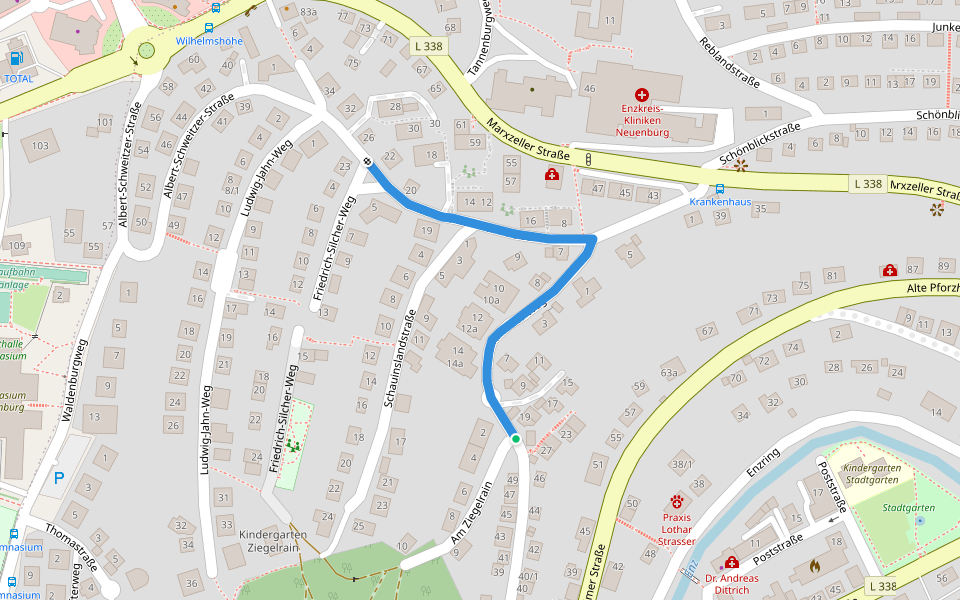 Neuenbürg Hafnersteige - Neuenbürg Fr.-Silcher-Weg in Baden-Württemberg ...