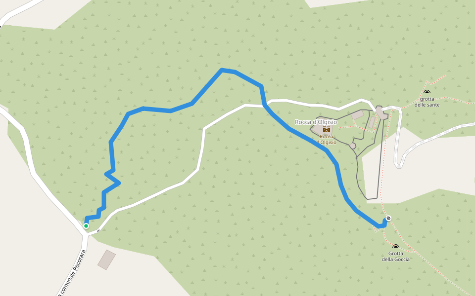 Road to Pecorara - Prato della Rocca 209 | Walking Map