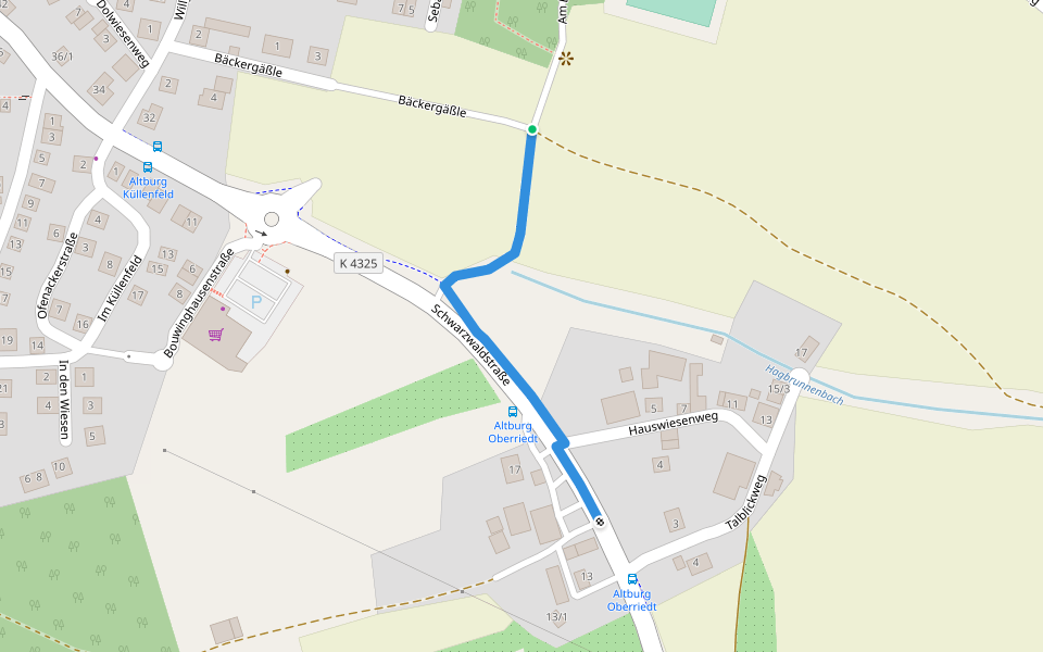 Altburg Bäckergässle - Oberriedt 걷기 및 달리기 트레일 - Calw, 바덴뷔르템베르크 주 | Pacer