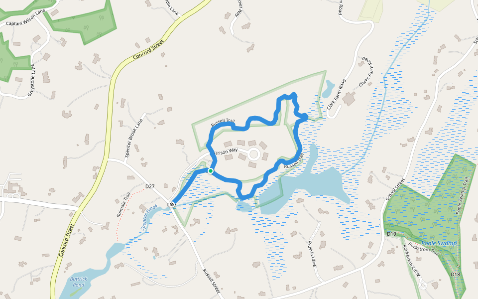 Russell Trail in Massachusetts | Walking Map